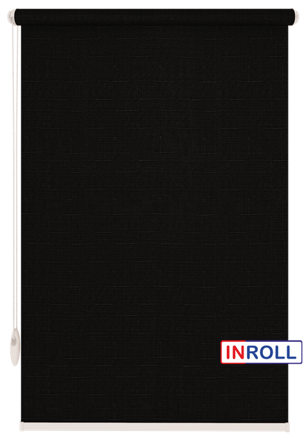 Ролета тканинна INROLL Eco-Standart 150х165 см Len Чорний 2136 – фото ...