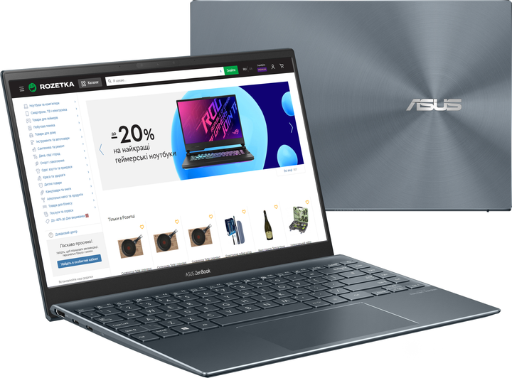 Ноутбук ASUS ZenBook 14 UM425QA-KI080 (90NB0TV1-M02230) Pine Grey / AMD ...