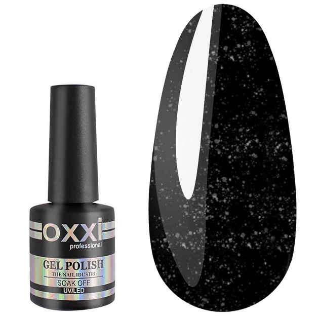 Гель-лак OXXI №205 черный с блестками 10 мл (000001306) (0092674) от ...