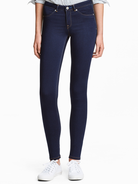 Джинсы Skinny женские H&M 0400246_тем.син. W26L30 Синие ...