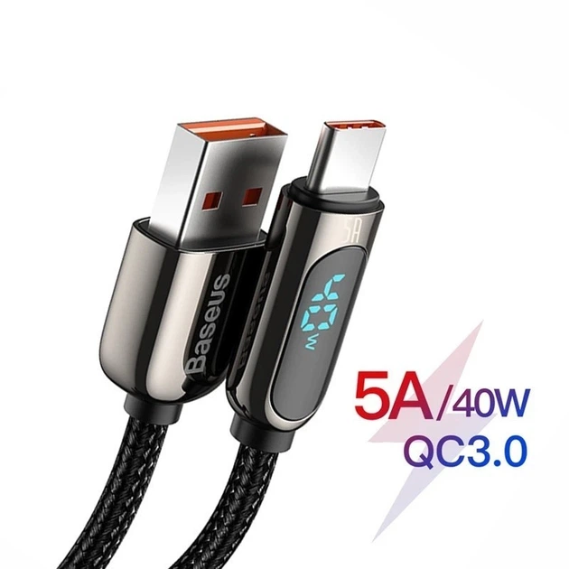 Кабель Baseus Type-C 5A Display Fast Charging Data Cable для iPad ...