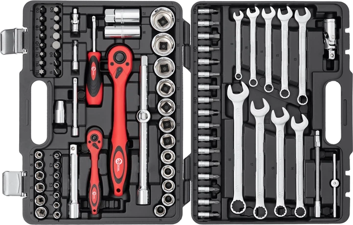 Професійний набір інструментів Intertool 1/4", 1/2", 82 предмети (ET-6082) – фото, відгуки ...