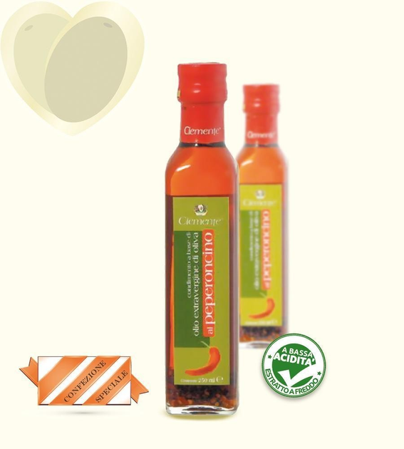 Масло оливковое Extra Virgin с перцем чили Clemente 0.25мл – купить в ...