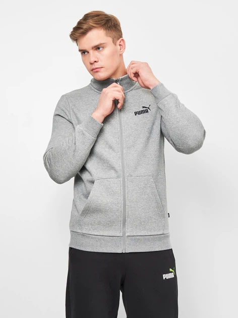 Спортивна кофта чоловіча Puma Ess Track Jacket 58669403 M Medium Gray ...