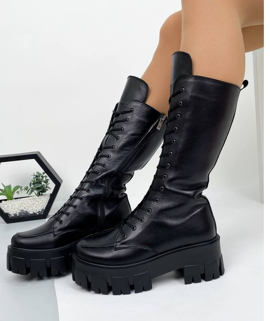 Женские ботинки на тракторной подошве 14636 37 черный от продавца: Shoe ...