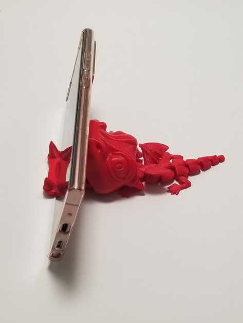 Подставка из PLA пластика для телефона Дракон красный 3D печать – фото ...