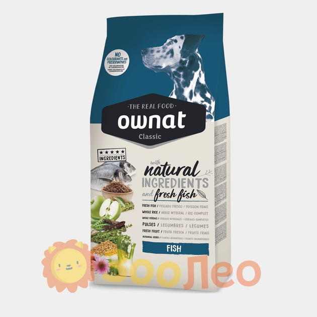 Ownat Classic Fish (Dog) — корм для взрослых собак с рыбой 4 кг ...
