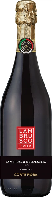 Вино ігристе Corte Rosa Lambrusco Rosso червоне напівсолодке IGT 0.75 л ...