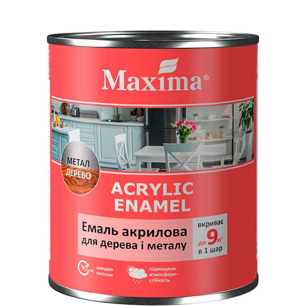 Эмаль акриловая для дерева и металла Maximа - 0,75 л (45878) – фото ...