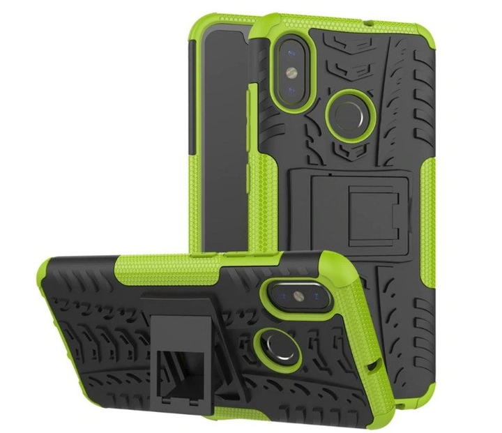 Чехол Shield для Xiaomi Mi 8 противоударный черно-зеленый Без Бренда ...