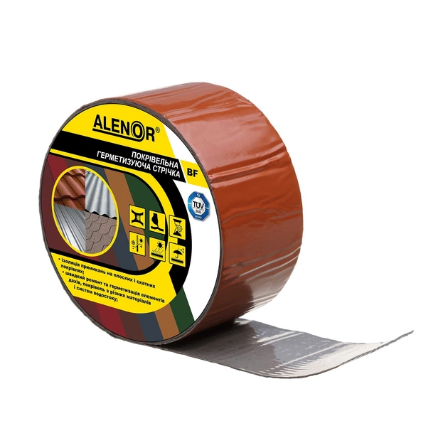 Герметизуюча покрівельна стрічка ALENOR BF - 75 мм*3 м (теракотовий) – фото, відгуки ...