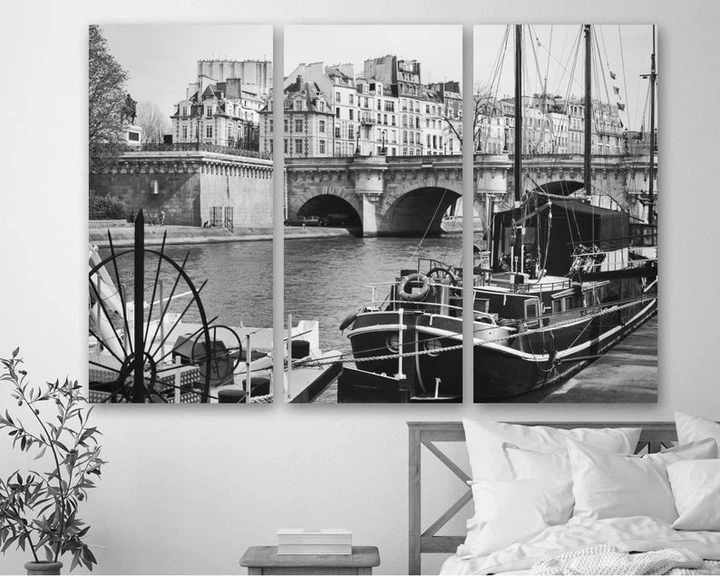 Модульная картина на холсте из трех частей Река в Париже 78x48 см M3 M 426 фото отзывы