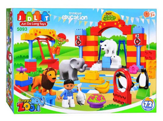 Детский конструктор Зоопарк JDLT 5093, 72 крупные детали – игрушки с доставкой от ROZETKA