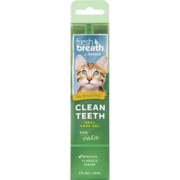 Гель для чистки зубов TropiClean Clean Teeth Gel для котов, 59 мл ...