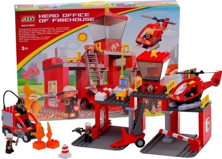 Конструктор Jixin 9188A ПОЖАРНЫЕ - Пожарная часть (70 дет.) – іграшки з доставкою від ROZETKA