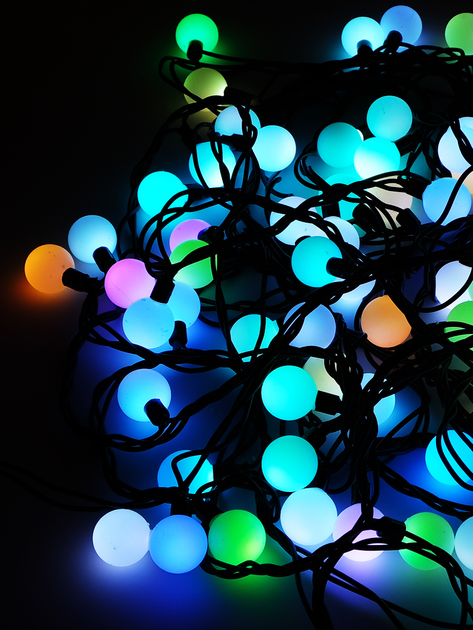 Светодиодная гирлянда шарики SH Lights 100 RGB светодиодов 15 м ...