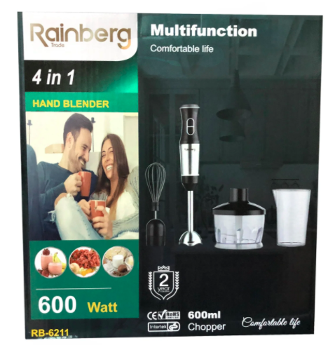 Блендер занурювальний Rainberg RB-6211 600 Вт (4 в 1) – фото, відгуки, характеристики в інтернет ...