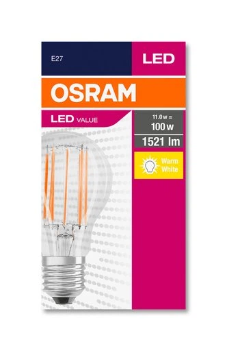 Лампа LED OSRAM FIL A100 11W 2700K E27 (11899125) – фото, отзывы, характеристики в интернет ...