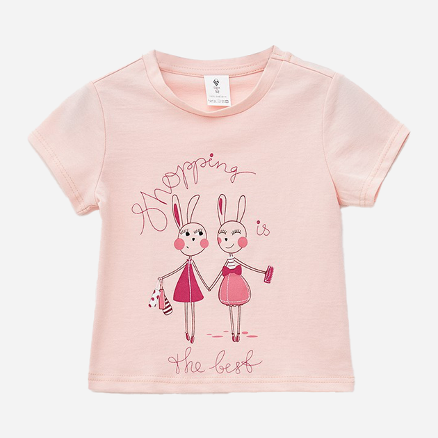 Детская футболка для девочки ROZA 210144 110 см Пудра (4824005613609 ...