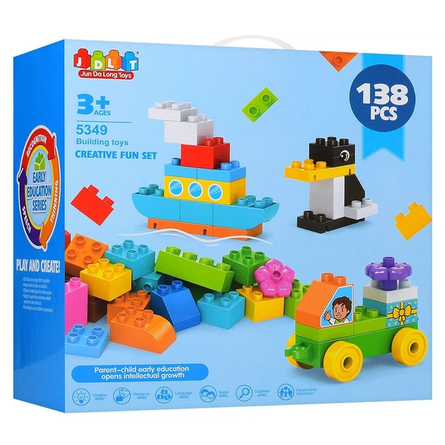 Конструктор дитячий з великими деталями JDLT Транспорт та тварини 138 деталей (5349) – іграшки з ...