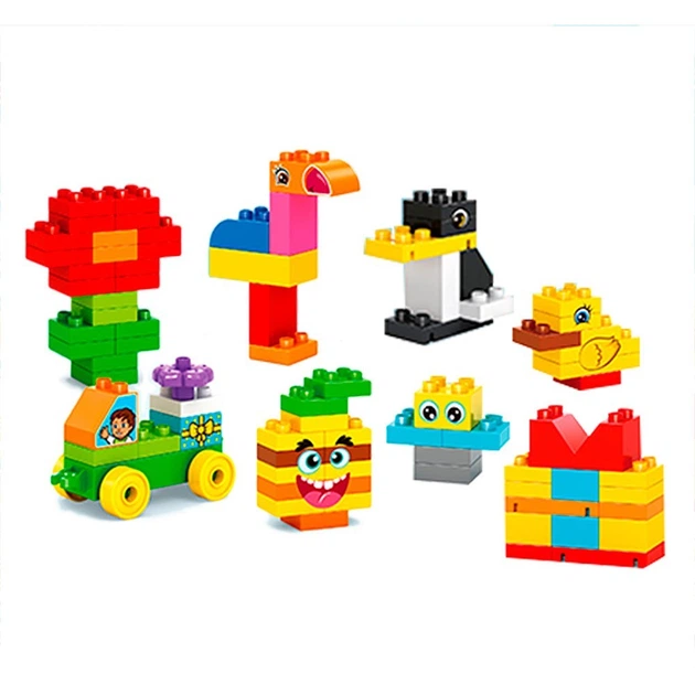 Конструктор детский с большими деталями JDLT Транспорт и животные 138 деталей (5349) – игрушки с ...