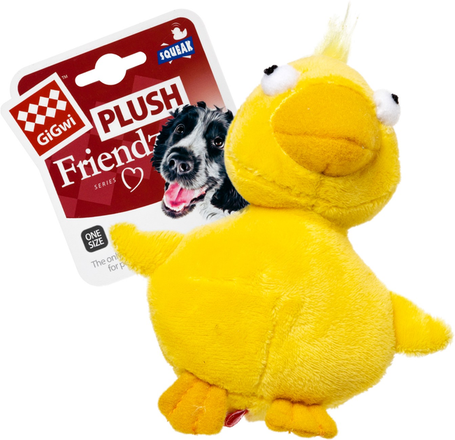 Іграшка для собак GiGwi Качка з пищалкою Plush 11 см (75020Collar) – в ...