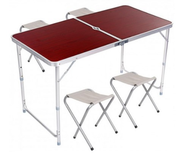 Стол для пикника раскладной со стульями Folding Table (2 режима высоты ...