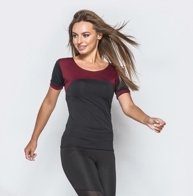 Спортивная футболка LOMOFIT 30БОР 44 черно-бордовая – Брендовая одежда ...