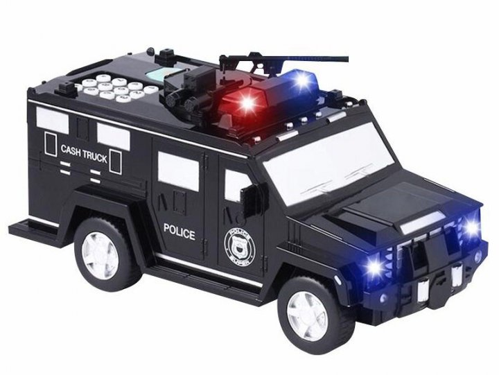 Копилка сейф Полицейская машина Cash Truck с кодовым замком ...