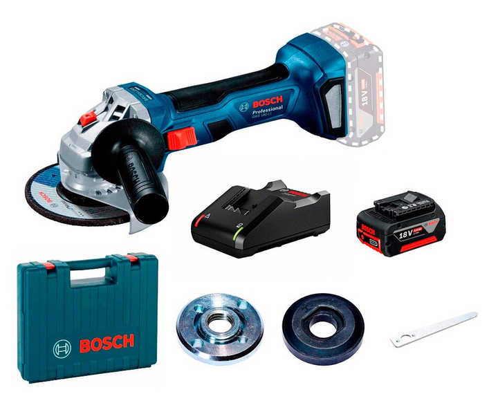 Аккумуляторная угловая шлифмашина Bosch Professional GWS 180-LI ...