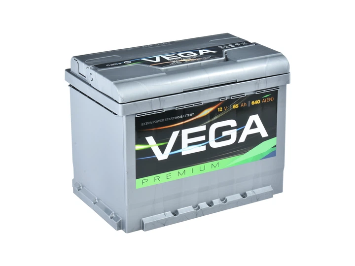 Автомобильный аккумулятор VEGA Premium 65 Ач 640A R+ (-/+) (V65064013 ...