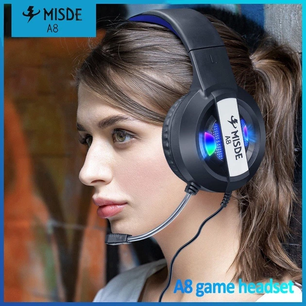 Геймерські навушники з мікрофоном провідні "Misde A8 Gaming" (VS7004947) купить в интернет ...