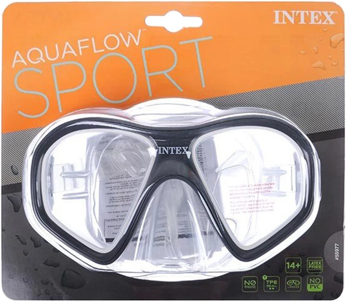 Маска для плавания Intex Reef Rider Masks Тёмно-серая (55977_темносерый ...