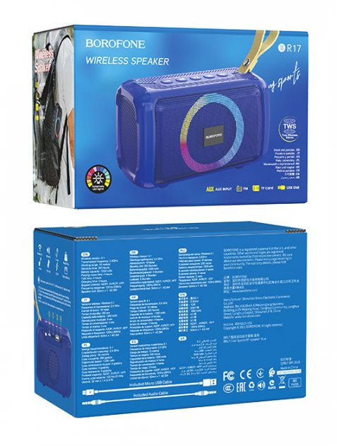 Колонка Bluetooth BOROFONE BR17 Cool Sports Синій – фото, отзывы ...