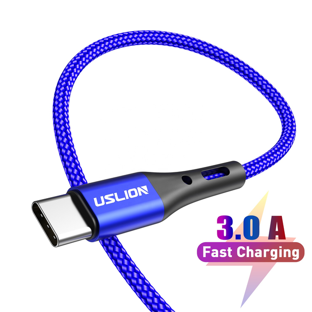 Зарядний Кабель Usb Uslion Type C Usb 2m 3А швидка зарядка для