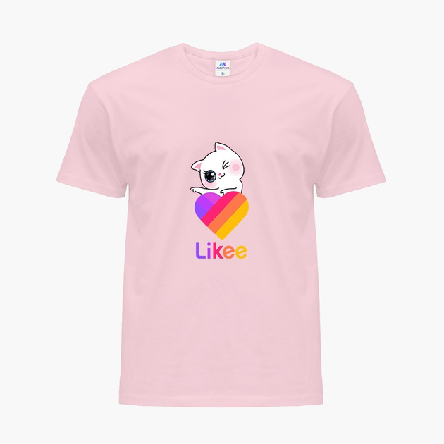 Детская футболка Лайк Кот (Likee Cat) (25186-1595) 134-140 см Хлопок ...