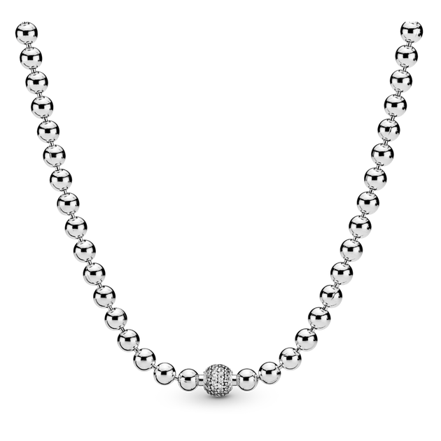 Pandora Срібне намисто "Бісер та Pavé" 398565C01-45 45 см от продавца ...