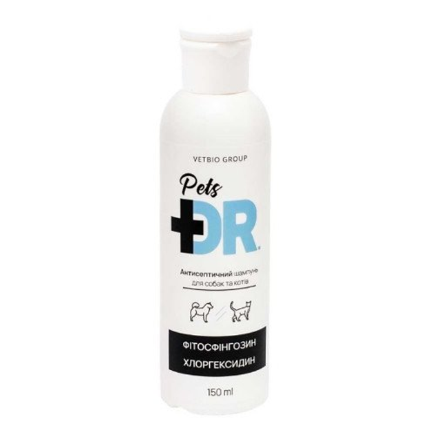 Шампунь антисептический Dr.Pets с фитосфингозином и хлоргексидином, для ...