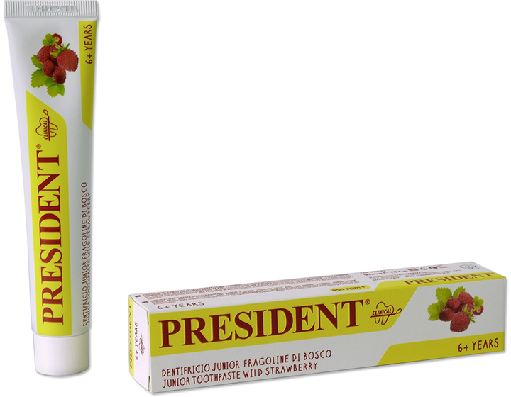 Детская зубная паста President Junior Strawberry от 6 лет 50 мл ...