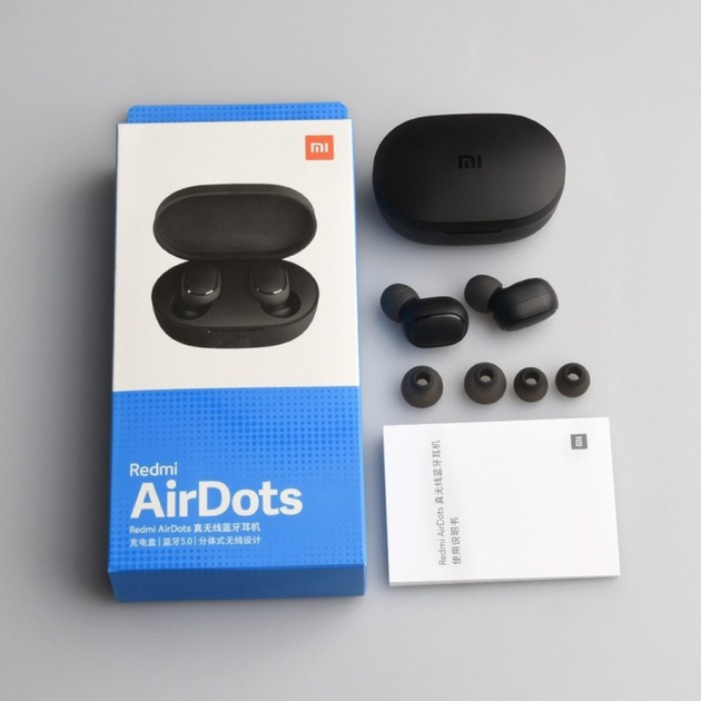 Наушники беспроводные Xiaomi Redmi AirDots black Mi bluetooth Гарнитура ...