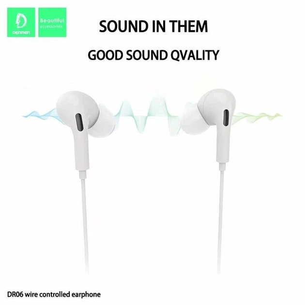 Гарнітура - навушники Denmen DR06 White купить в интернет-магазине ROZETKA - Гарнітура ...