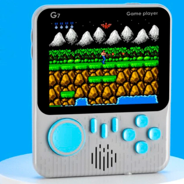 Портативна ігрова ретро приставка консоль G7 Game Box 666 ігор Gray ...