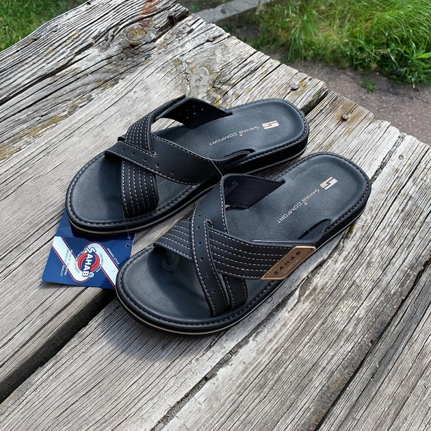 Шлепанцы на липучке SAHAB SH 22-070M 43 Black черные (11710189) от ...