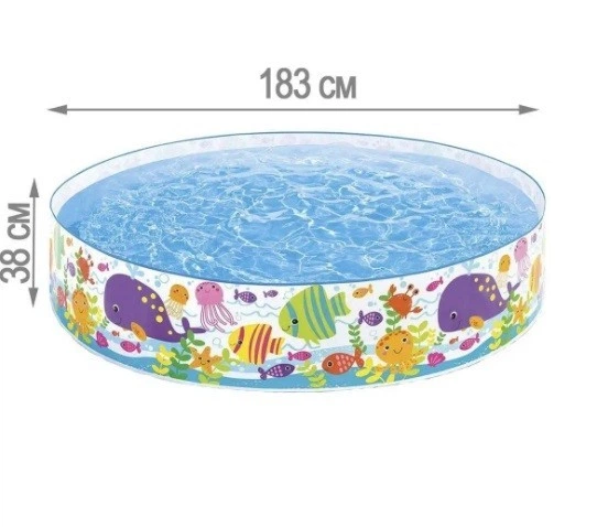 Дитячий каркасний басейн "Океан" Intex 56452 183х38 см – купити онлайн ...
