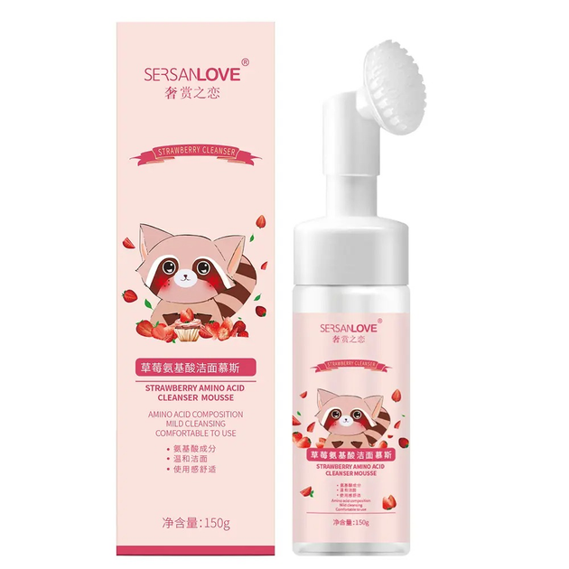Пенка-мусс для умывания SERSANLOVE Strawberry Amino Acid Cleanser ...