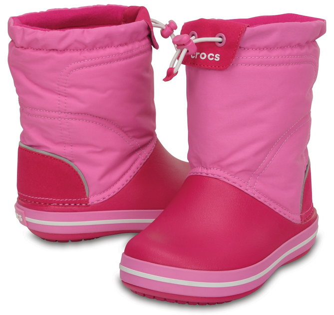 Детские зимние сапоги Crocs Crocband LodgePoint 35 розовый 203509 ...