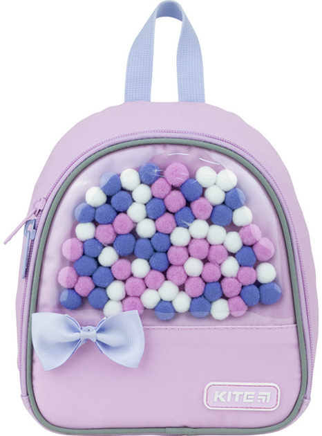 Рюкзак детский Kite для девочки 22x20x9 см 3.25 л помпоны (K22-538XXS-1 ...