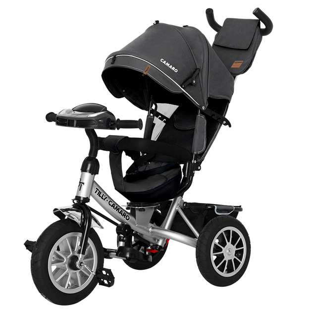 Велосипед трехколесный TILLY Camaro T-362/2 Темно-серый со световыми и ...