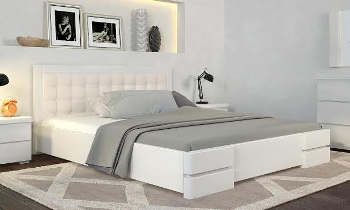 Кровать двуспальная 140x200 Регина Люкс Arbor Drev дерево сосна Белый ...