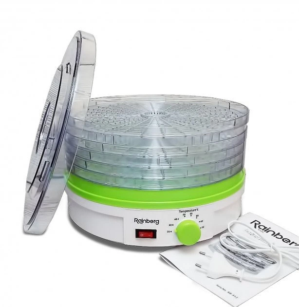 Сушилка для овощей и фруктов дегидратор Rainberg RB-912 800W – фото, отзывы, характеристики в ...